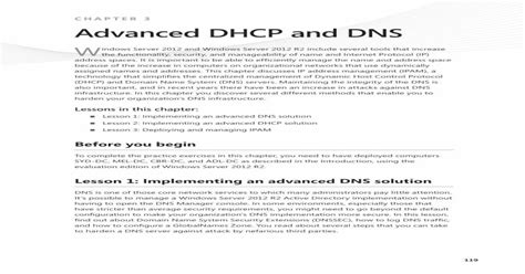 Pdf Chapter 3 Advanced Dhcp And Dns Managementboeknl · Lesson 2 Implementing An Advanced