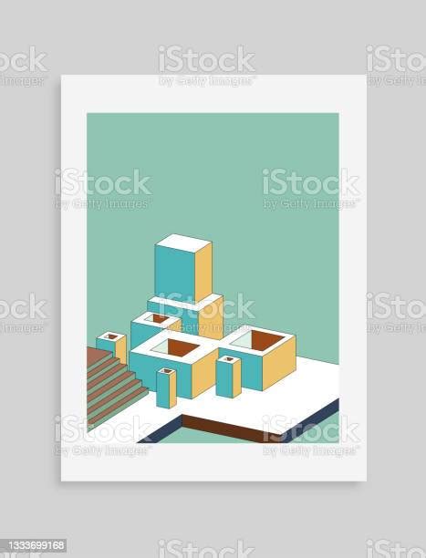 설계를 위한 벡터 3d 모델 구조 기하학적 패턴 배경 건물 외관에 대한 스톡 벡터 아트 및 기타 이미지 건물 외관 건설 산업 건축 Istock