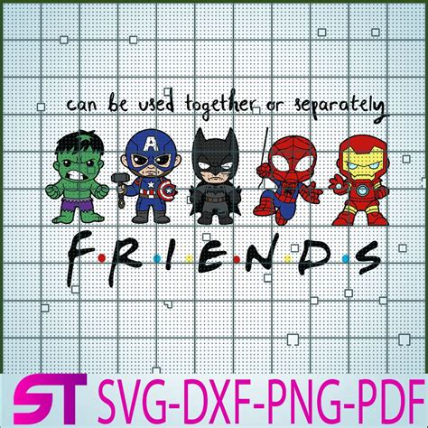 Superhero Friends Svg Bundle Svg Can Be Used Together Or Separately Svg