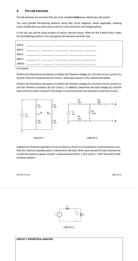 Solved Pre Lab Exercises Pre Lab Exercises Are Exercises Chegg