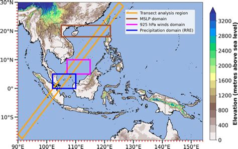 Map Covering The Entire Model Forecast Domain That Depicts The Transect