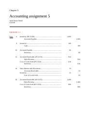 Chapter 5 Assignment Accounting Docx Chapter 5 Accounting Assignment