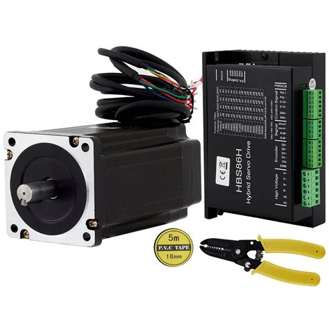 nema34 12n m closed loop hybrid servo motor stepper motor 205mm 6a 2phase and servo driver