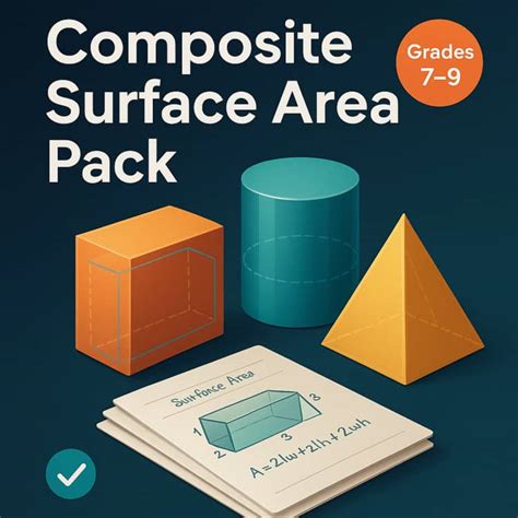 Grade 8 9 Math Composite Surface Area Practice And Challenge Pack