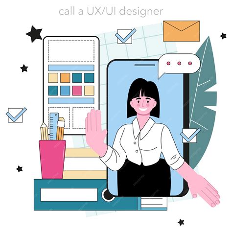 Premium Vector Ux And Ui Designer Online Service Or Platform App Or