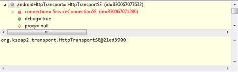 Android Ksoap2 Androidtransportcall Connectionnull Stack Overflow