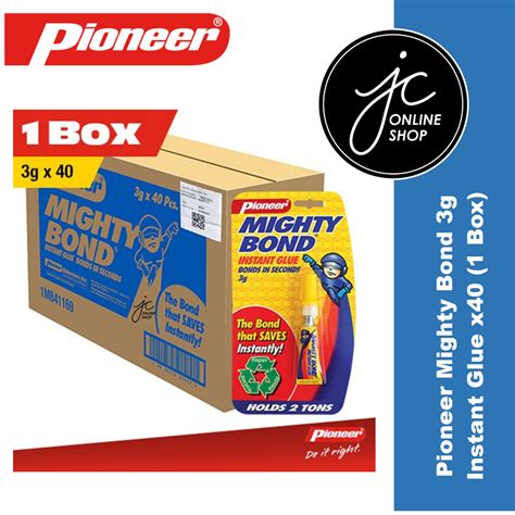 1BOX 40PCS PIONEER MIGHTY BOND INSTANT GLUE 3g Shopee Philippines