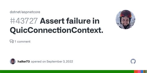 Assert Failure In QuicConnectionContext AcceptAsync Issue Dotnet Aspnetcore GitHub