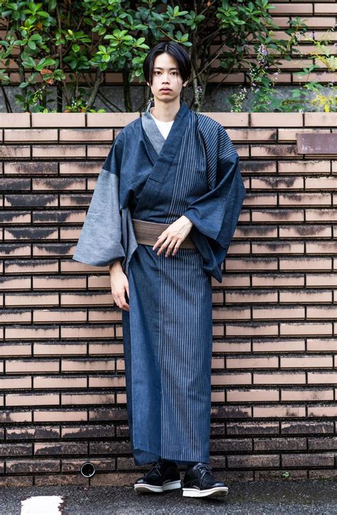 男着物のコーディネート 美的服 メンズ 着物 着物ファッション