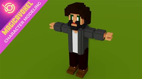 Making Man Character Magicavoxel Speed Art Youtube