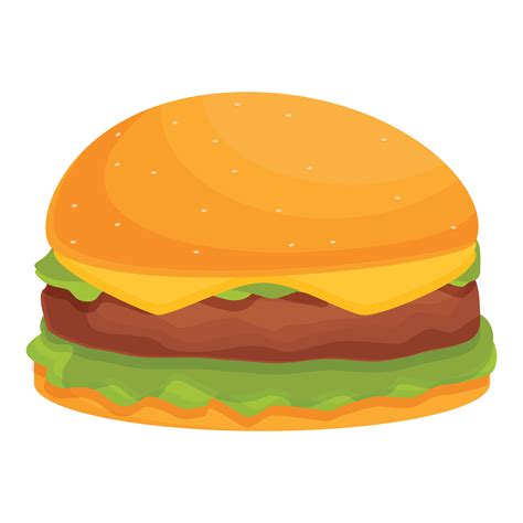 Low Burger Icon Cartoon Vector Bun Slice Smash 38940182 Vector Art At
