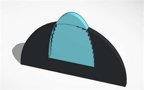 3d Design Half Moon Earring Tinkercad