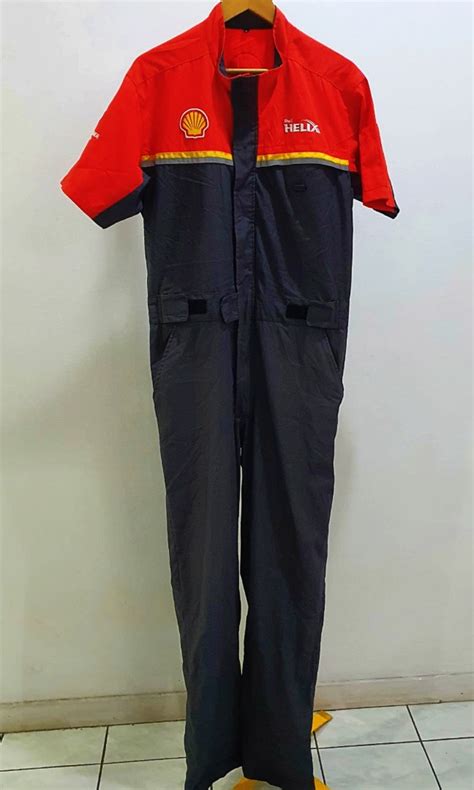 Vintage Shell Ferari Overall Vintage Shell Ferari Small Logo Overall Coverall Mens Fashion