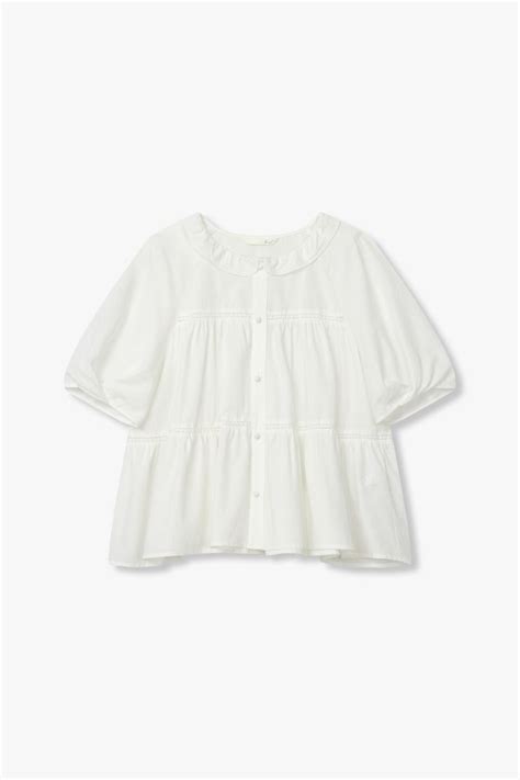 Gcut지컷 프릴 레이스 블라우스 Sivillage 에스아이빌리지