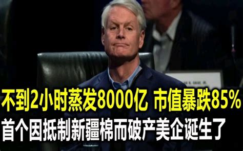 不到2小时蒸发8000亿 市值暴跌85 首个因抵制新疆棉而破产美 哔哩哔哩