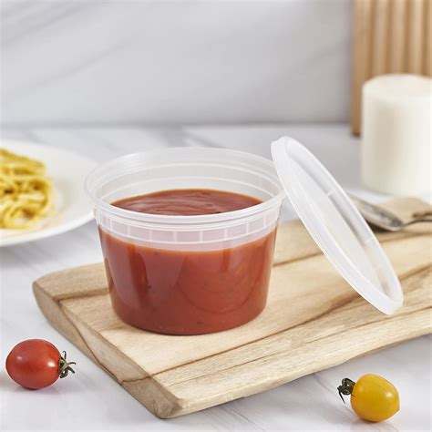 Watson Distributing 16 Oz Translucent Round Deli Container With Lid