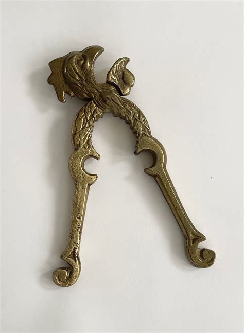 Solid Brass Chicken Nutcracker Vintage Hen Rooster Bird Nut Cracker