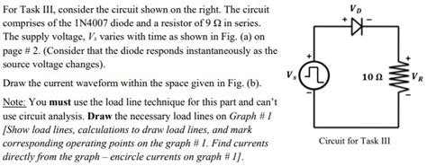 Solved For Task Iii Consider The Circuit Shown On The