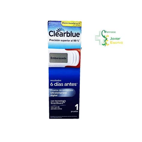 Clearblue Test de Embarazo Detección Ultratemprana Digital 1 Unidad