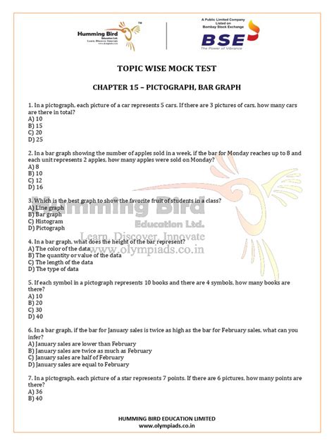 Chapter 15 Pictograph Bar Graph Pdf Chart Cartesian Coordinate System