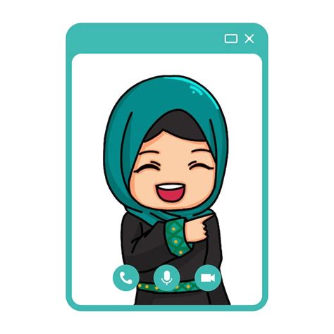 Jolies Femmes Portant Le Hijab Vecteur Premium