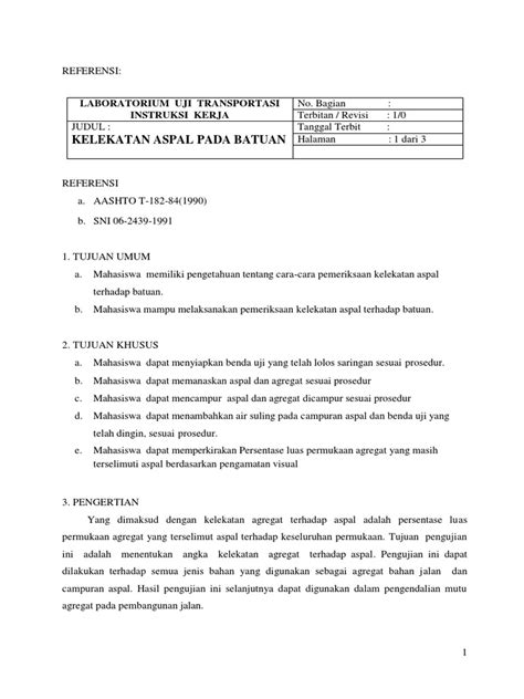 Kelekatan Aspal Terhadap Batuan Ok Pdf