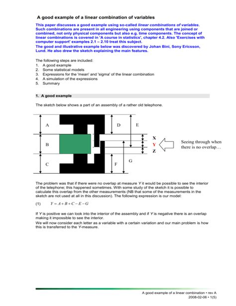 A Good Example Of Linear Combinations Ing Stat