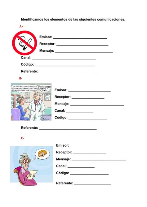 Elemento De La Comunicación 1 Worksheet