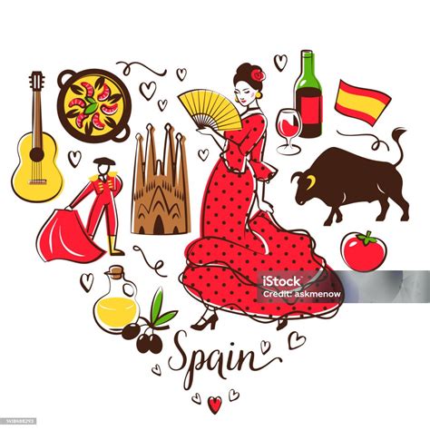 Spanish Symbols Stock Illustration Download Image Now Flamenco