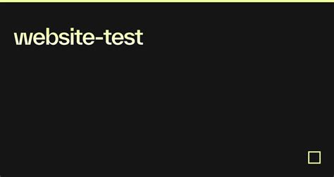 Website Test Codesandbox