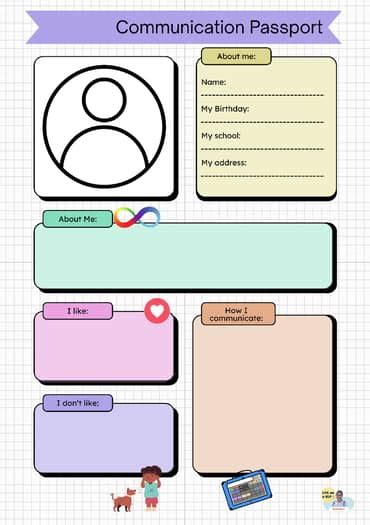 Communication Passport Blank Template And Sample In Preview By Life