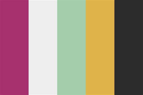 Gold Pink And Mint Color Palette
