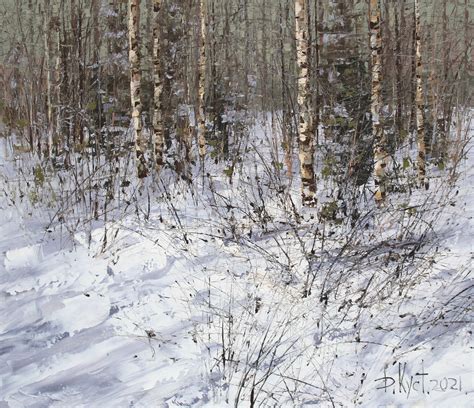 Картина «Зимний лес Петербургский художник Дмитрий Кустанович