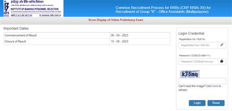 Ibps Rrb Xii Office Assistant Multipurpose 2023 Prelims Score Card