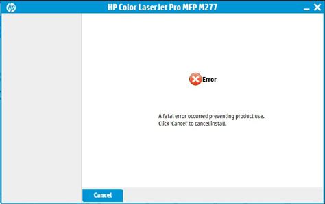 fatal error installing hp software hp support community 6194955