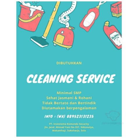 Lowongan Kerja Cleaning Service Perusahaan Solo Info Loker Solo