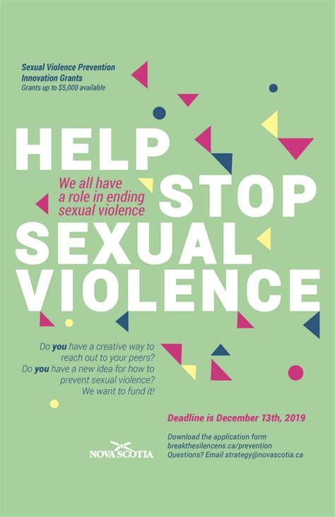 2019 Sexual Violence Prevention Innovation Grant Posterengweb