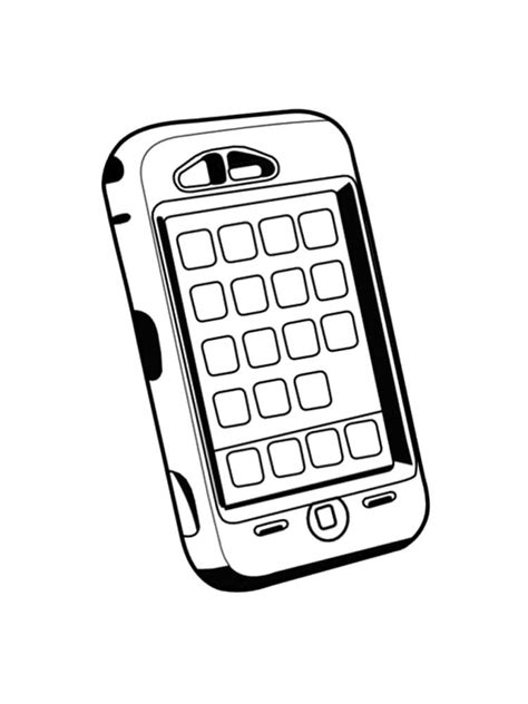 Coloriage Téléphone à Imprimer Et Dessin