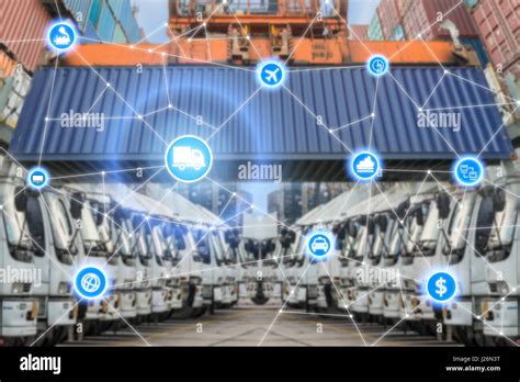 Global Business Logistics System Connection Technology Interface Global Partner Connection Stock