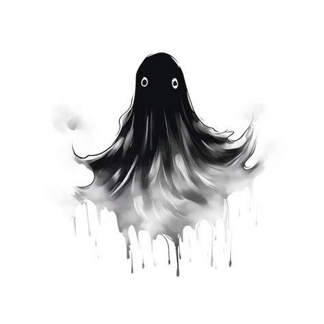 Premium Ai Image Halloween Ghost Drawing Digital
