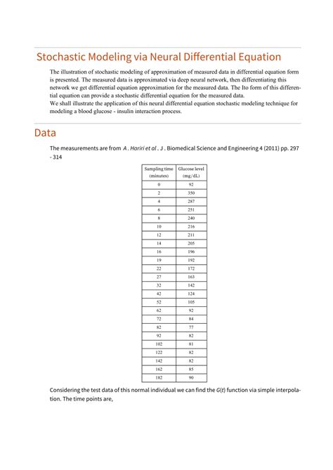 Pdf Stochastic Modeling Via Neural Differential Equation