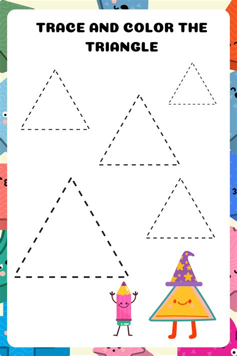 Shapes Worksheet Kindergarten Triangle Shape Worksheets For Preschool