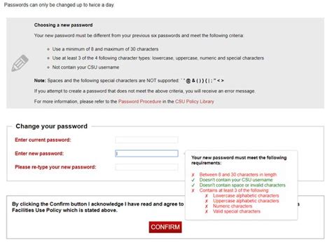 Charles Sturt University Dumb Password Rules
