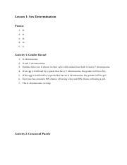 Science 9 Module 4 Lesson 1 Pdf Lesson 1 Sex Determination Pretest 1 D 2 B 3 D 4 A