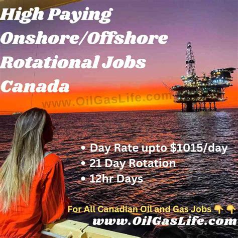 High Paying Onshoreoffshore Rotational Jobs Canada Oil Gas Life