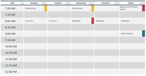 Ready To Use Daily Time Study Templates Excel Word Best Collections