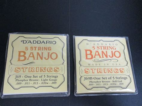 d addario 5 string banjo strings 2 new old stock sets one reverb