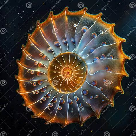 Close Up View Of A Seashell Revealing The Golden Ratio And Fibonacci