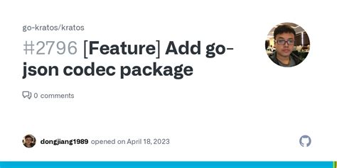 Feature Add Go Json Codec Package Issue 2796 Go Kratos Kratos