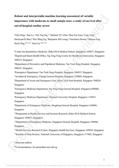 Pdf Robust And Interpretable Machine Learning Assessment Of Variable Importance With Moderate